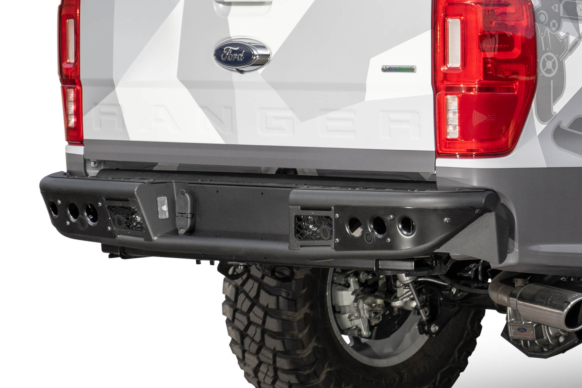 Ford Ranger Rear Tube Bumper Ford Ranger Rear Prerunner Style Bumper